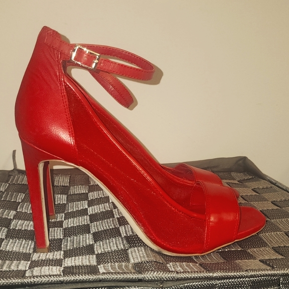 BCBGeneration | Shoes | Bcbg Red Open Toe Heels | Poshmark